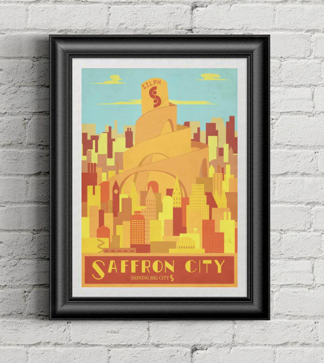 Pokemon Travel Poster Saffron City - Etsy