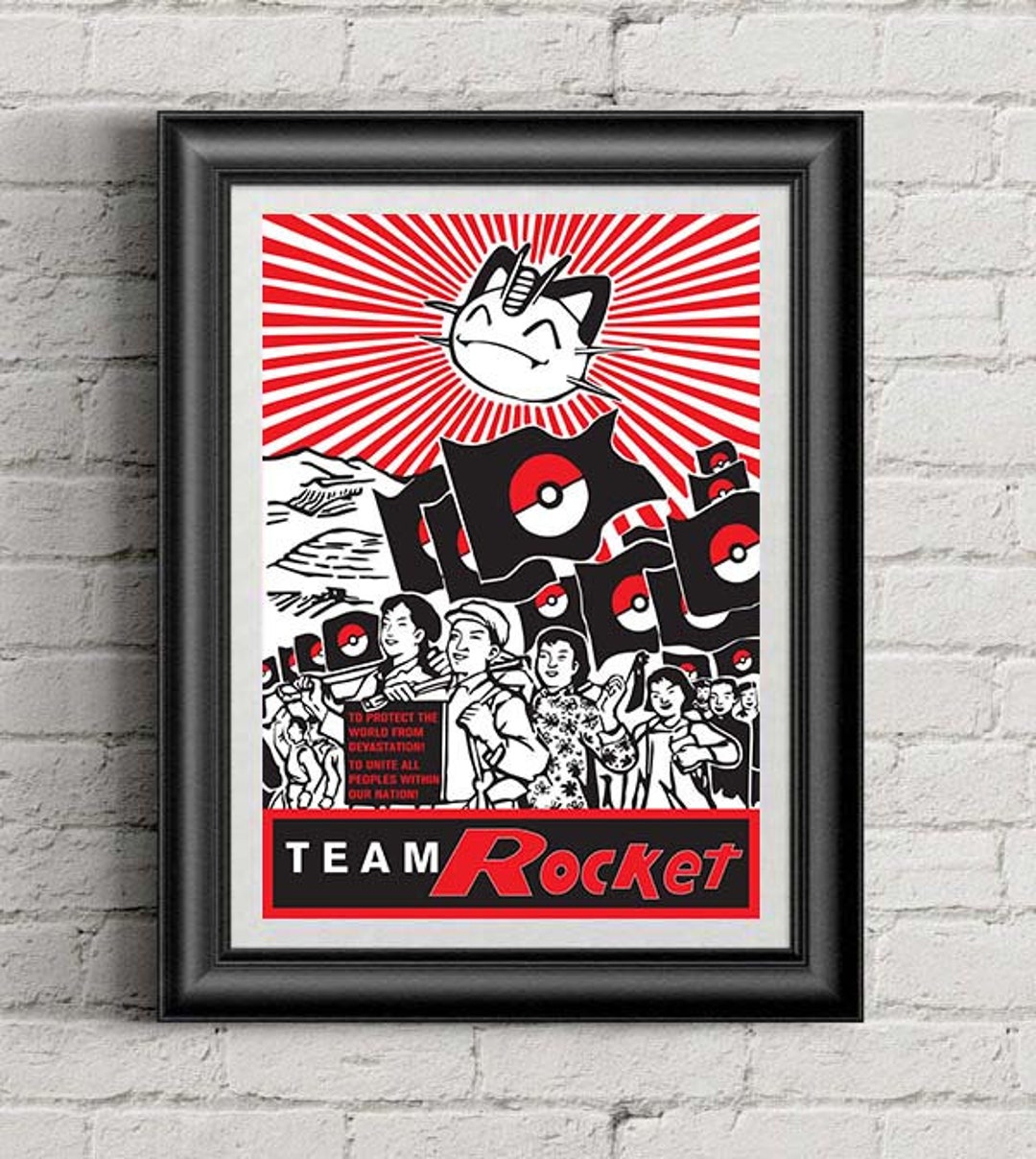 Team Rocket Logo Black White