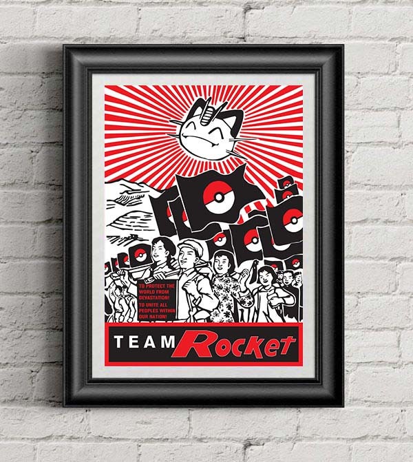 Pokemon Team Rocket Propaganda Poster, Fantasy - Etsy