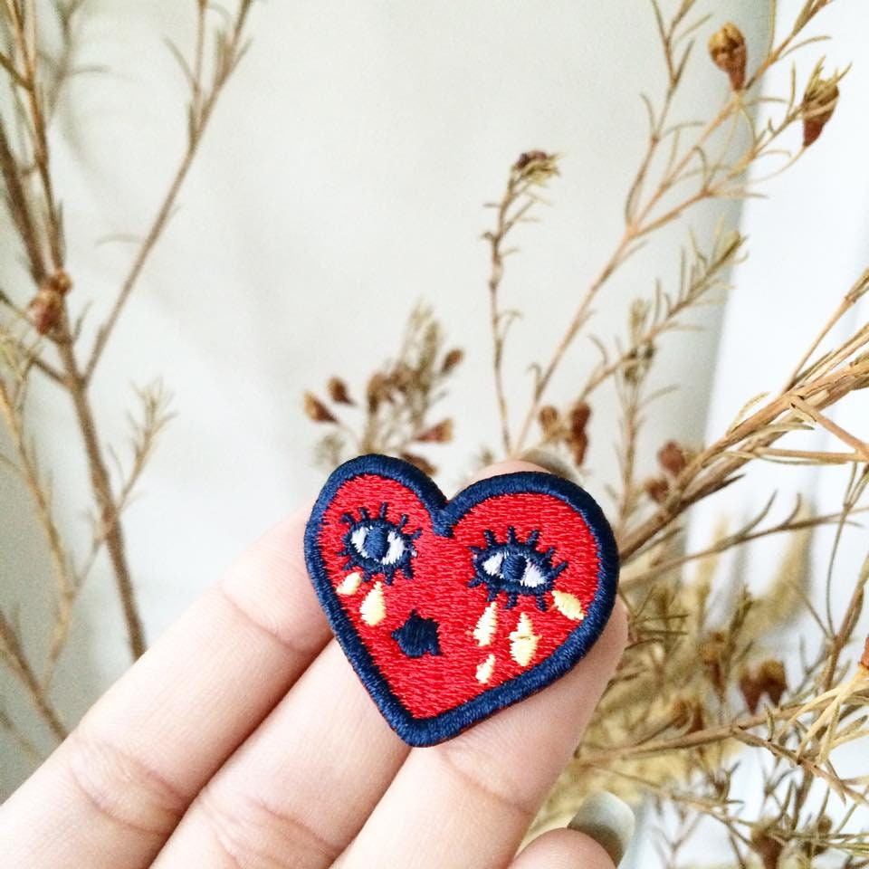 Sad Story Patches Collection/ Tear Heart Melts Im Ok / Iron on Patch - Etsy