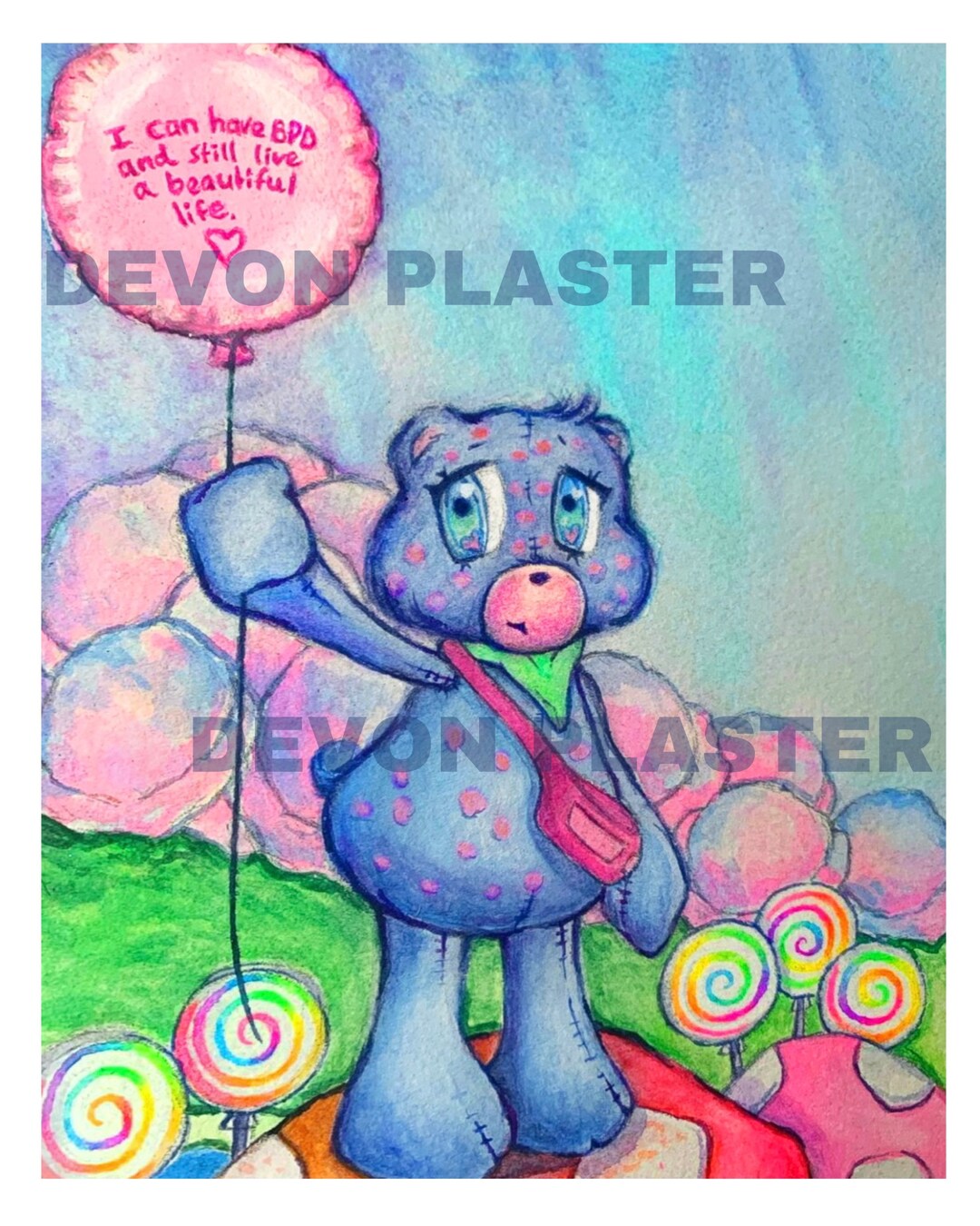 Borderline (BPD) Bear “beautiful Life” Print - Etsy