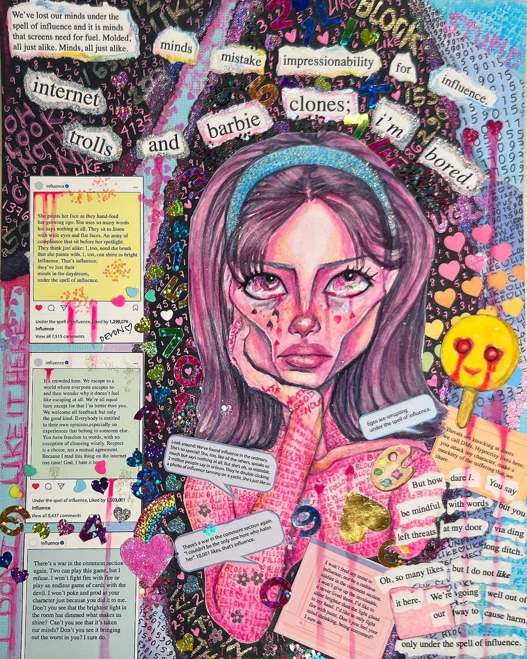 Social Media and Mental Health “influence” Fine Art Print - Etsy