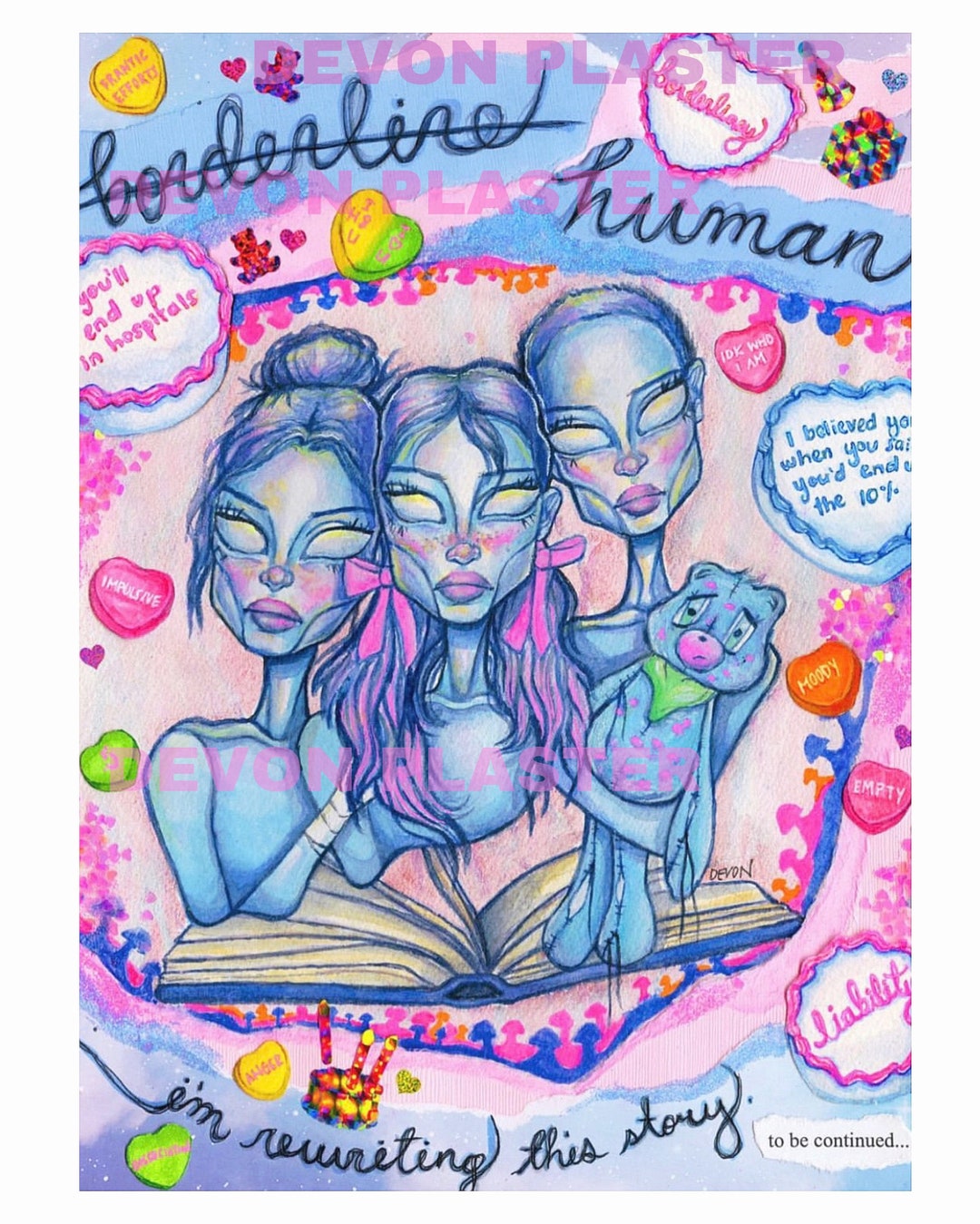BPD Stigma “human First” BPD Fine Art Print - Etsy