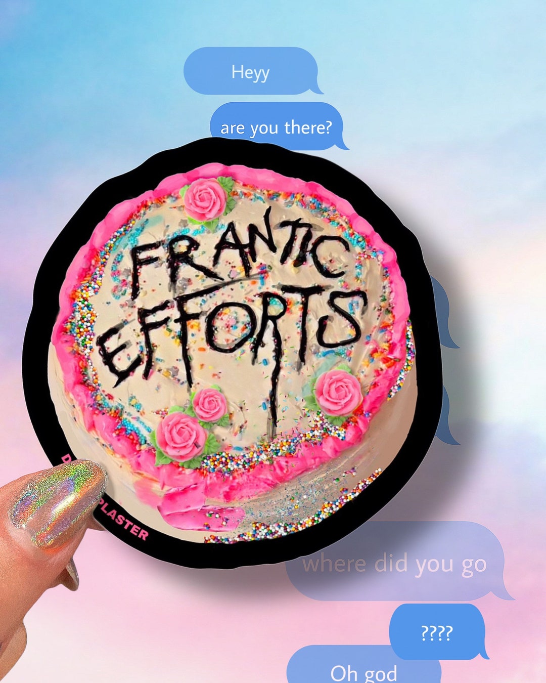 Frantic Efforts | BPD Symptom | Cake Sticker - Etsy