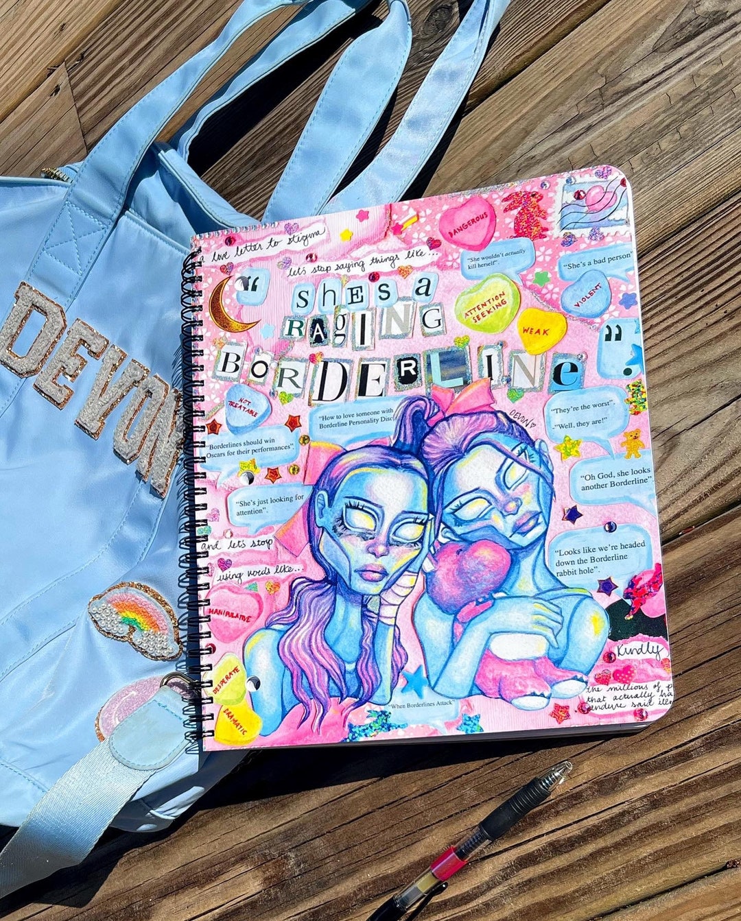 BPD Burn Book/raging Borderline-bpd Stigma Spiral Notebook/ 8.5 by 11 ...