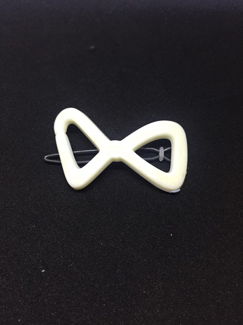 Vintage Plastic Abstract Bow Hair Clips Slides Barrettes | Etsy