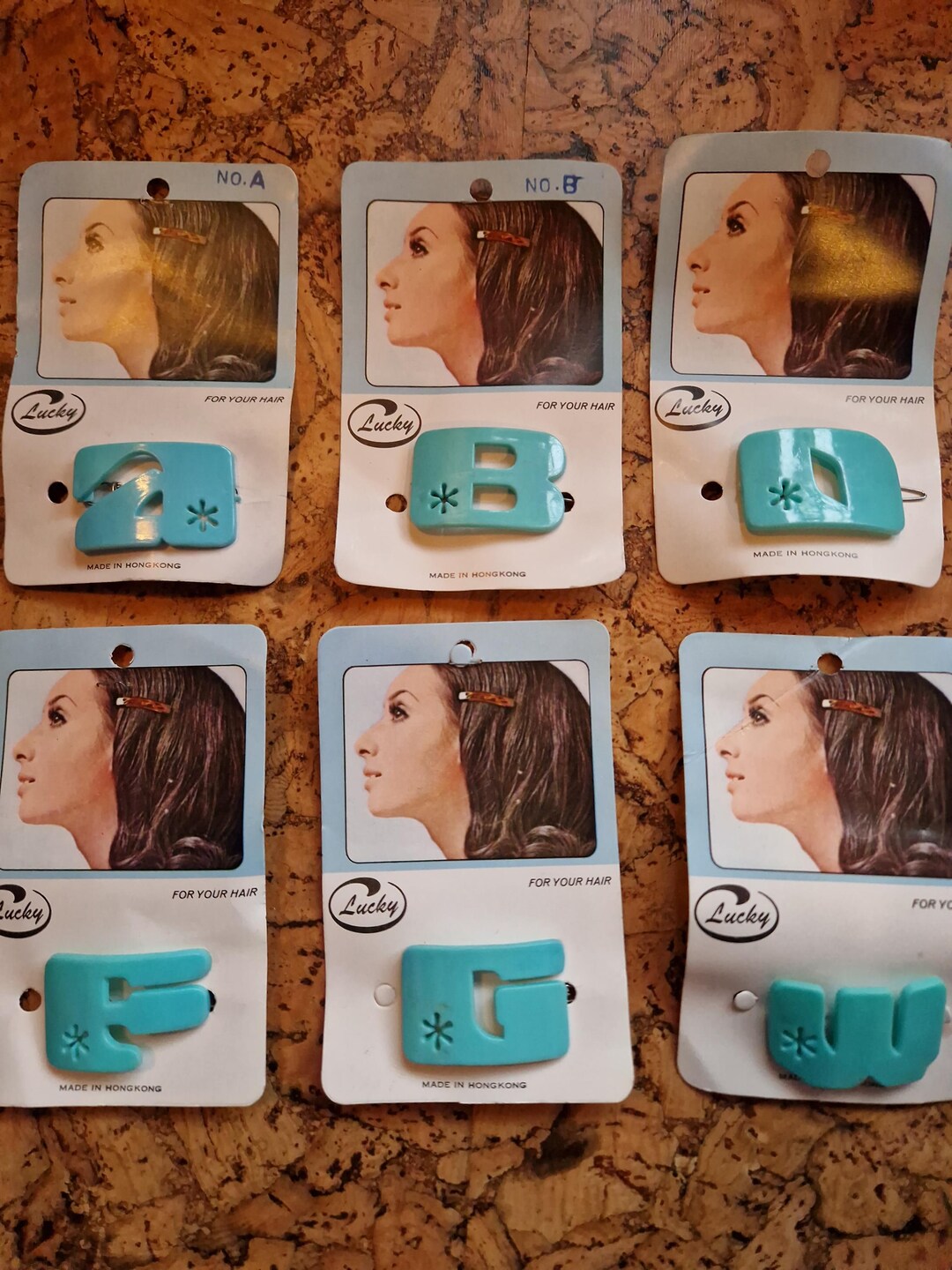 Vintage 1980s Alphabet Hair Clip, Initial Personalised Hair Clip, Block ...