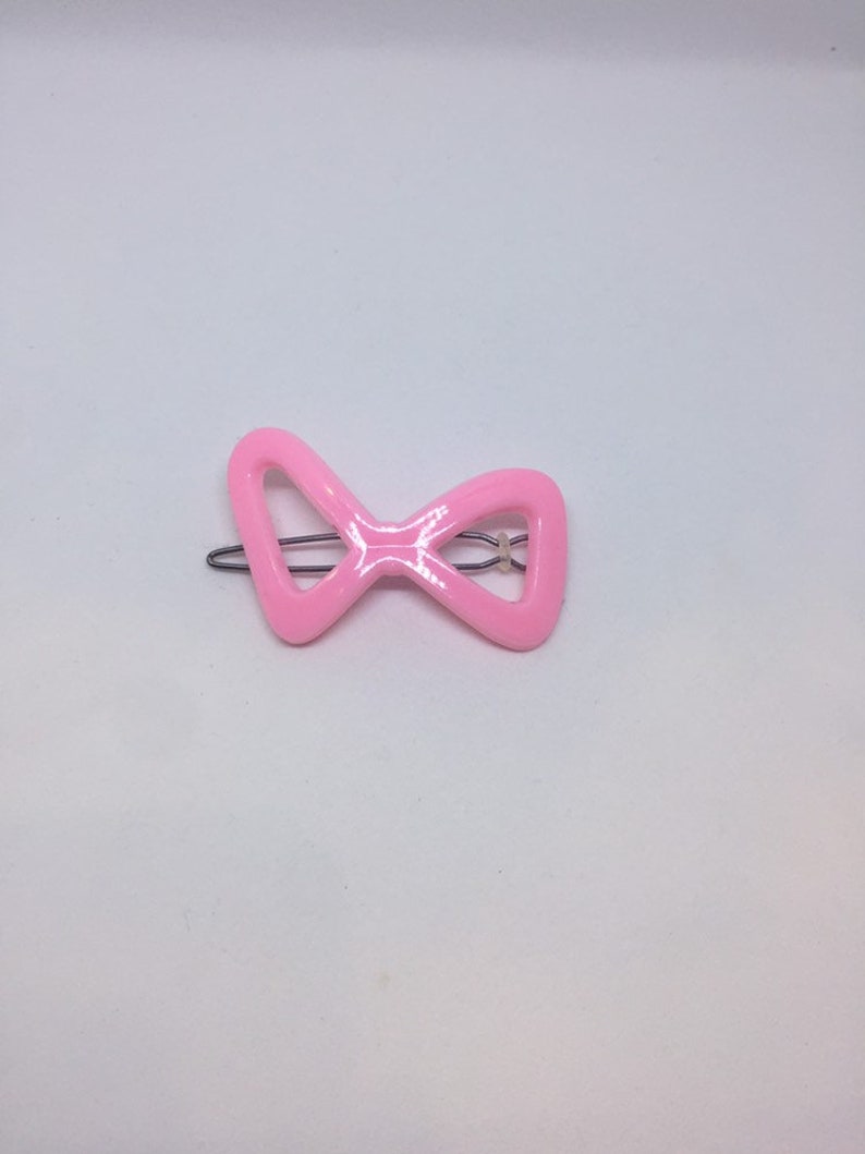 Vintage Plastic Abstract Bow Hair Clips Slides Barrettes | Etsy