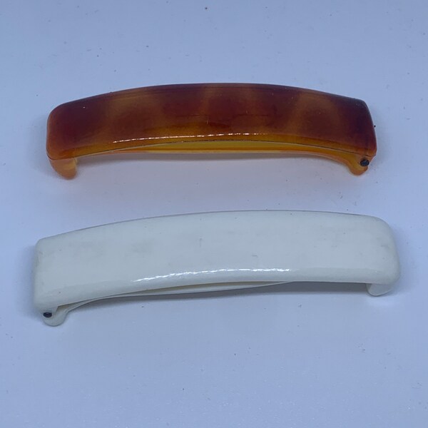 Big White Hair Clips - Etsy