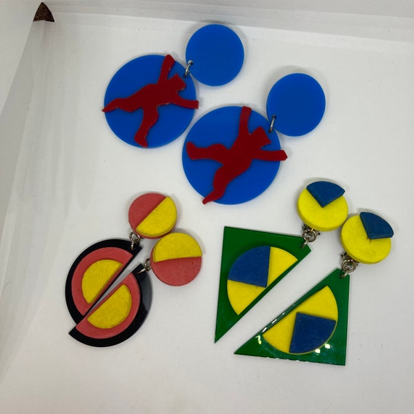 Perspex Earrings - Etsy