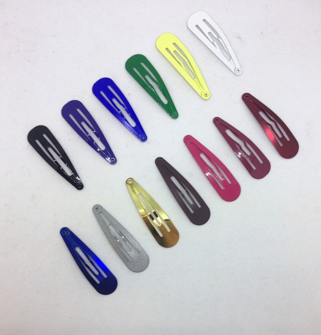 Pair of Vintage Block Colour Hair Clip Slide Medium - Etsy