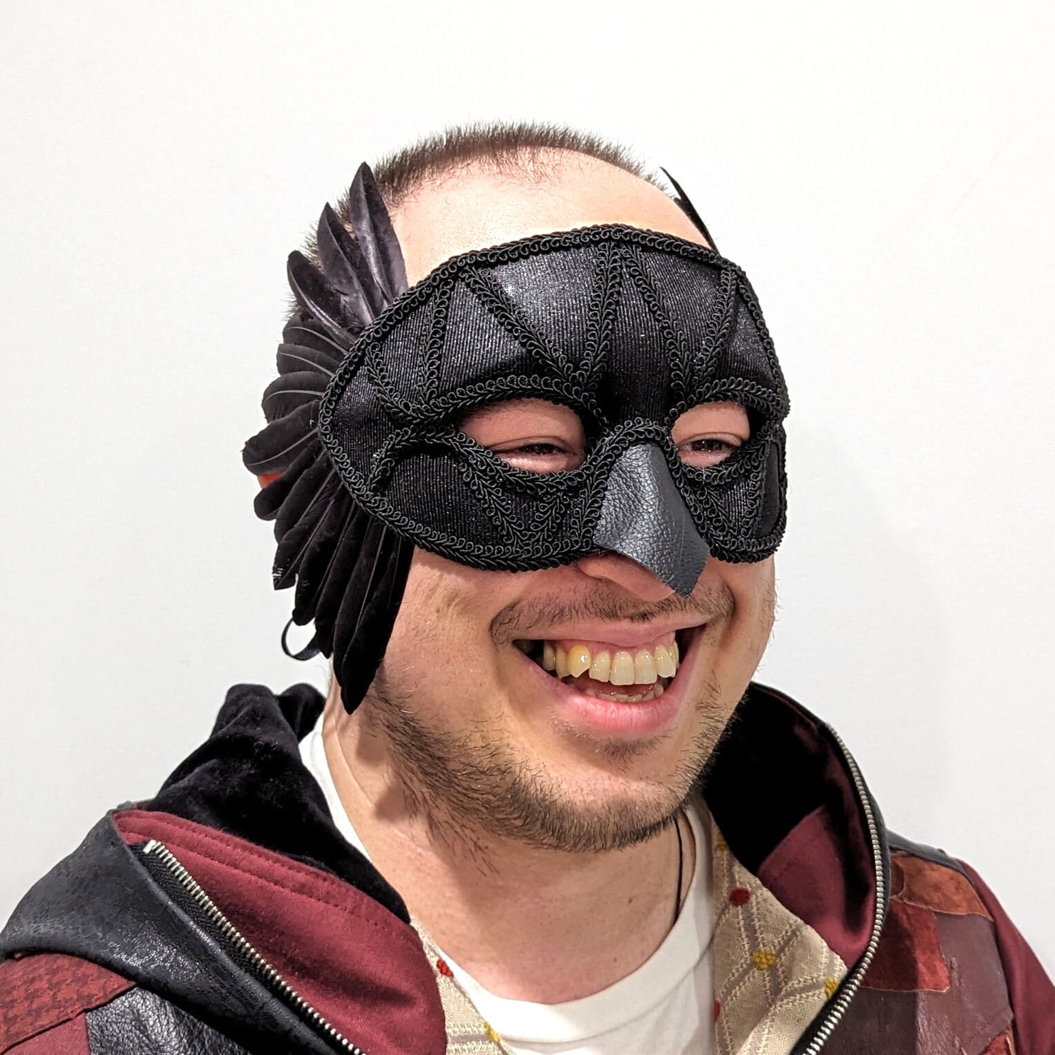 Black Raven Masquerade Mask Men's Bird Halloween Costume - Etsy Australia