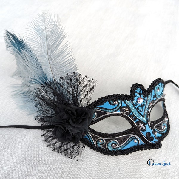 Light Blue Masquerade Mask - Etsy