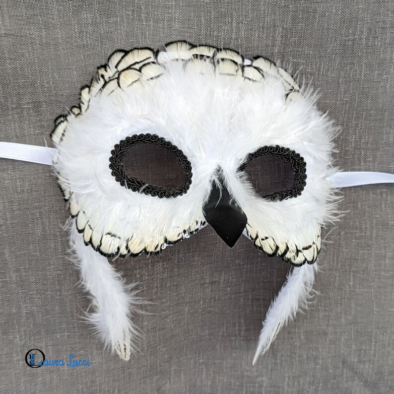 Snowy Owl Masquerade Mask White Bird Costume Party Eyemask Venetian ...