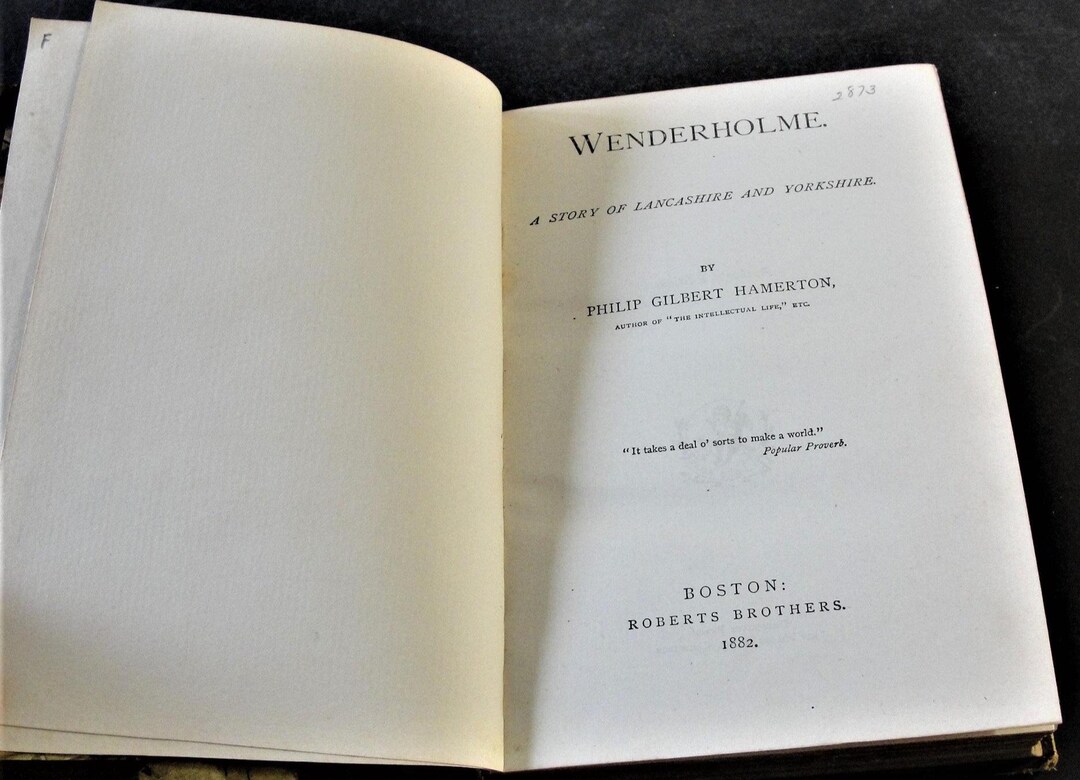 Wenderholme Book – 1882 Lancashire & Yorkshire History by Philip ...