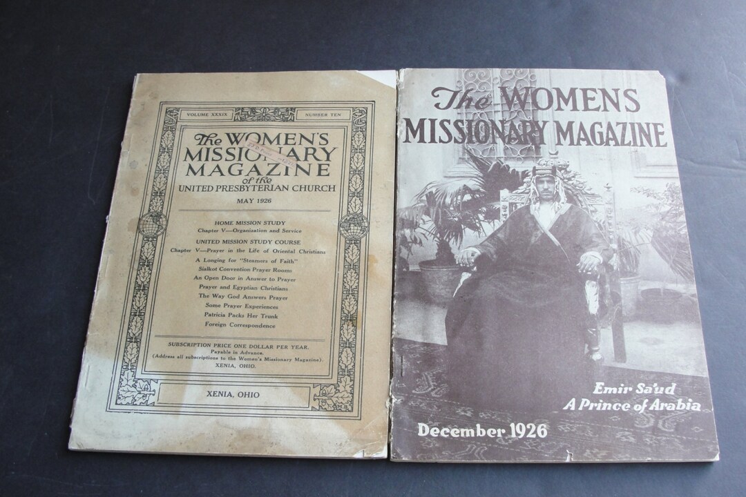 Vintage-set of 2the Women's Missionary Magazine of the United ...