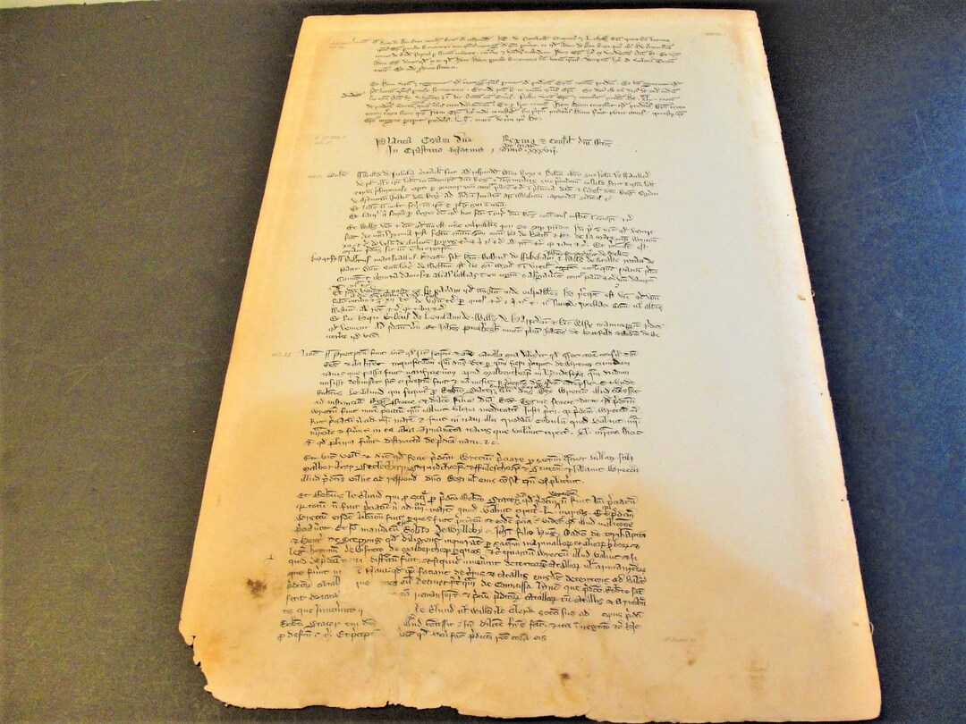 England (a.d.1200’s Early to Middle) Historical Document- Medieval ...