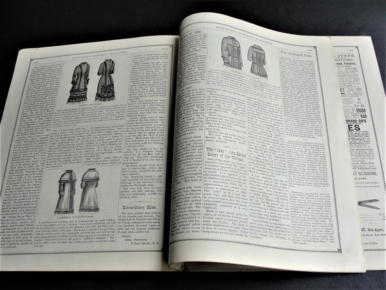 Vintage Demorest's Illustrated Monthly June 1878 Magazine Ladies and ...