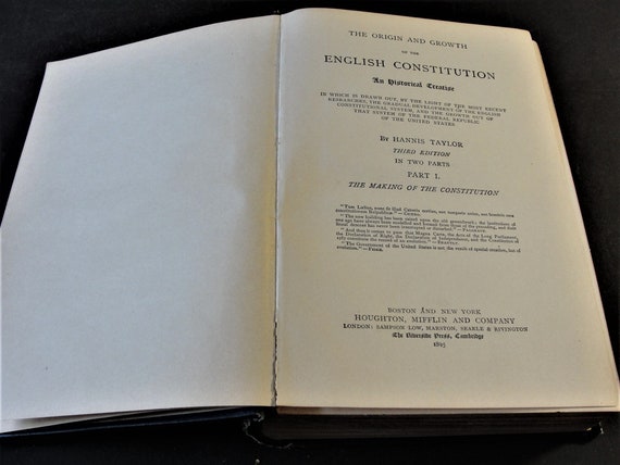 The Origin and Growth of the English Constitution by Hannis | Etsy