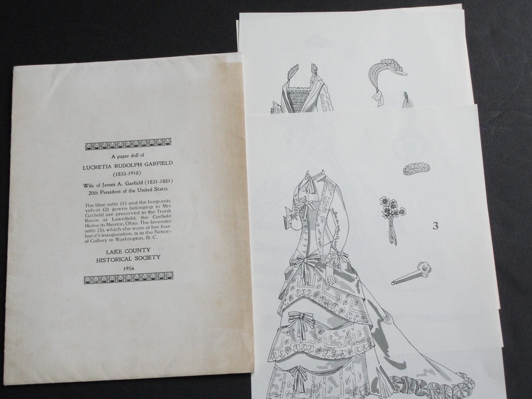 A Paper Doll of Lucretia Rudolph Garfield , Wife of James A. Garfield ...