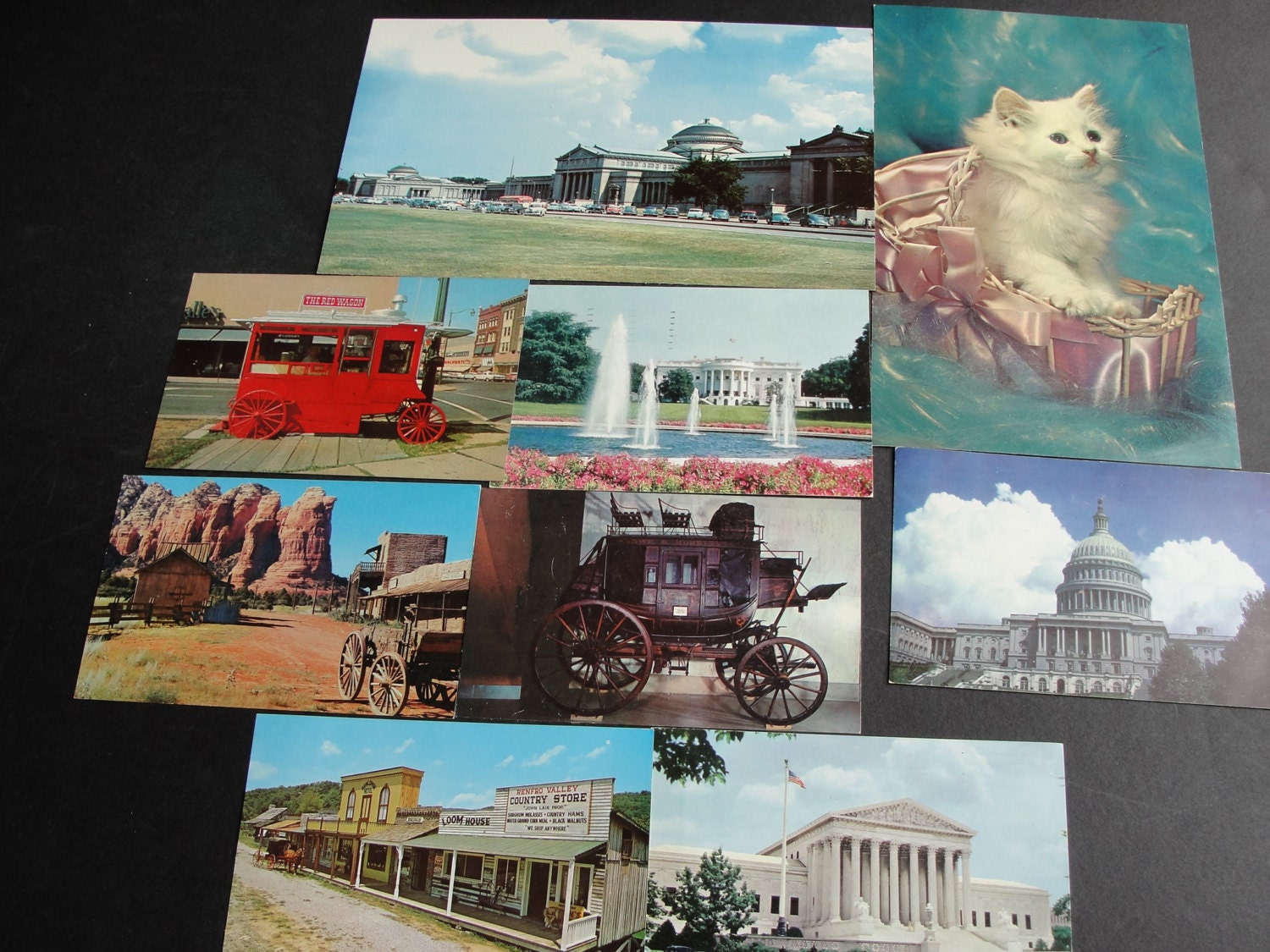 Vintage Set of (17) Vintage Postcards Includes US and Others, From 1900 ...