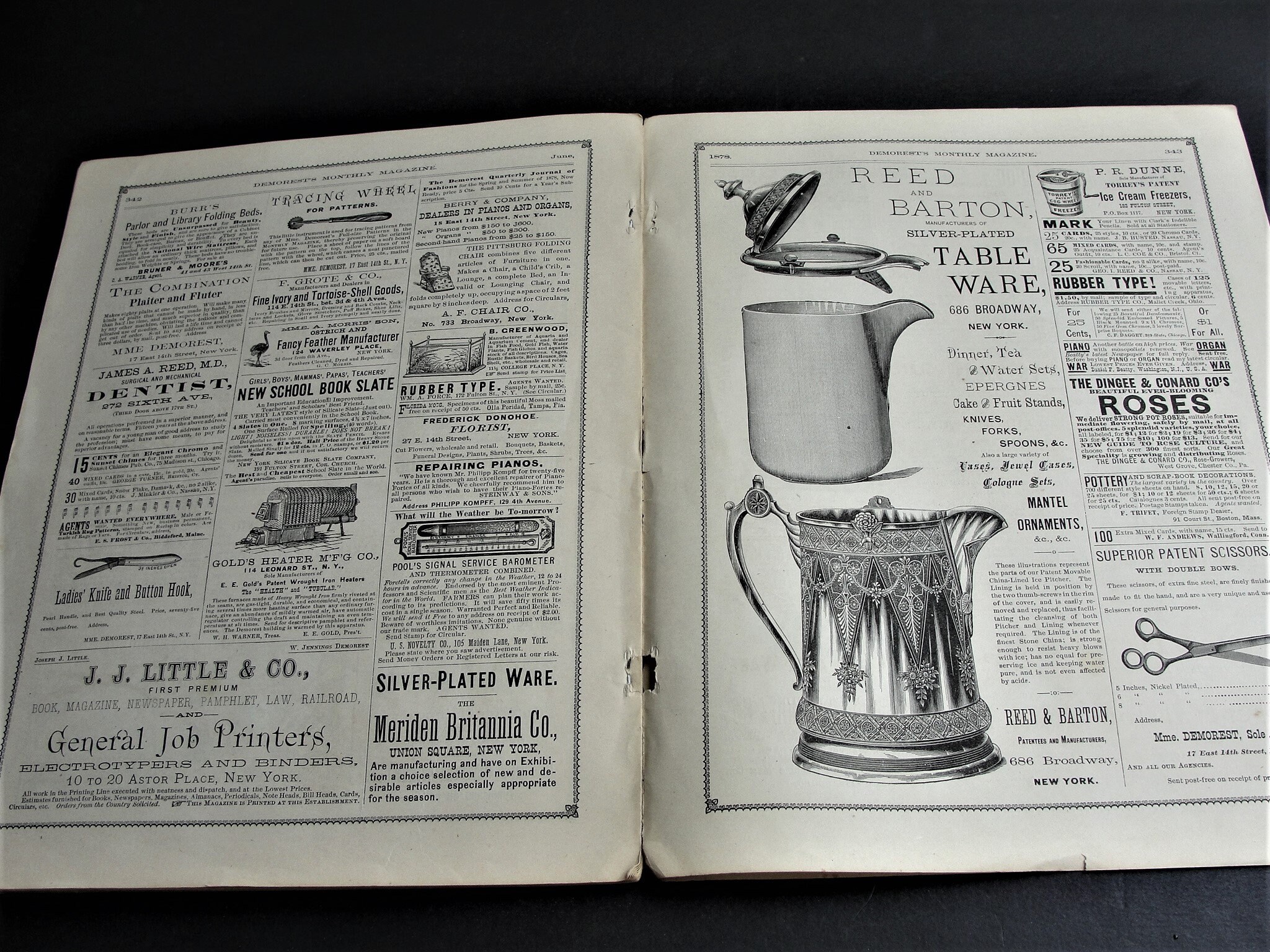 Vintage Demorest's Illustrated Monthly June 1878 Magazine Ladies and ...