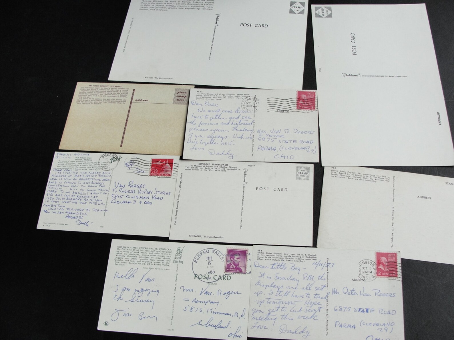 Vintage Set of (17) Vintage Postcards Includes US and Others, From 1900 ...