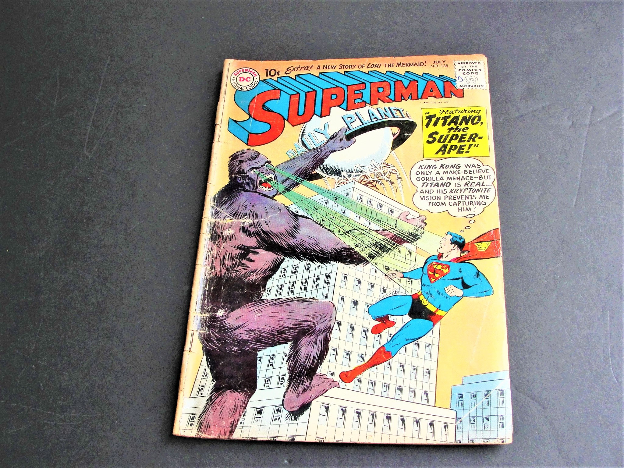 Superman 1st Series 138 Titano the Super-ape poor 0.5 cover Split ...