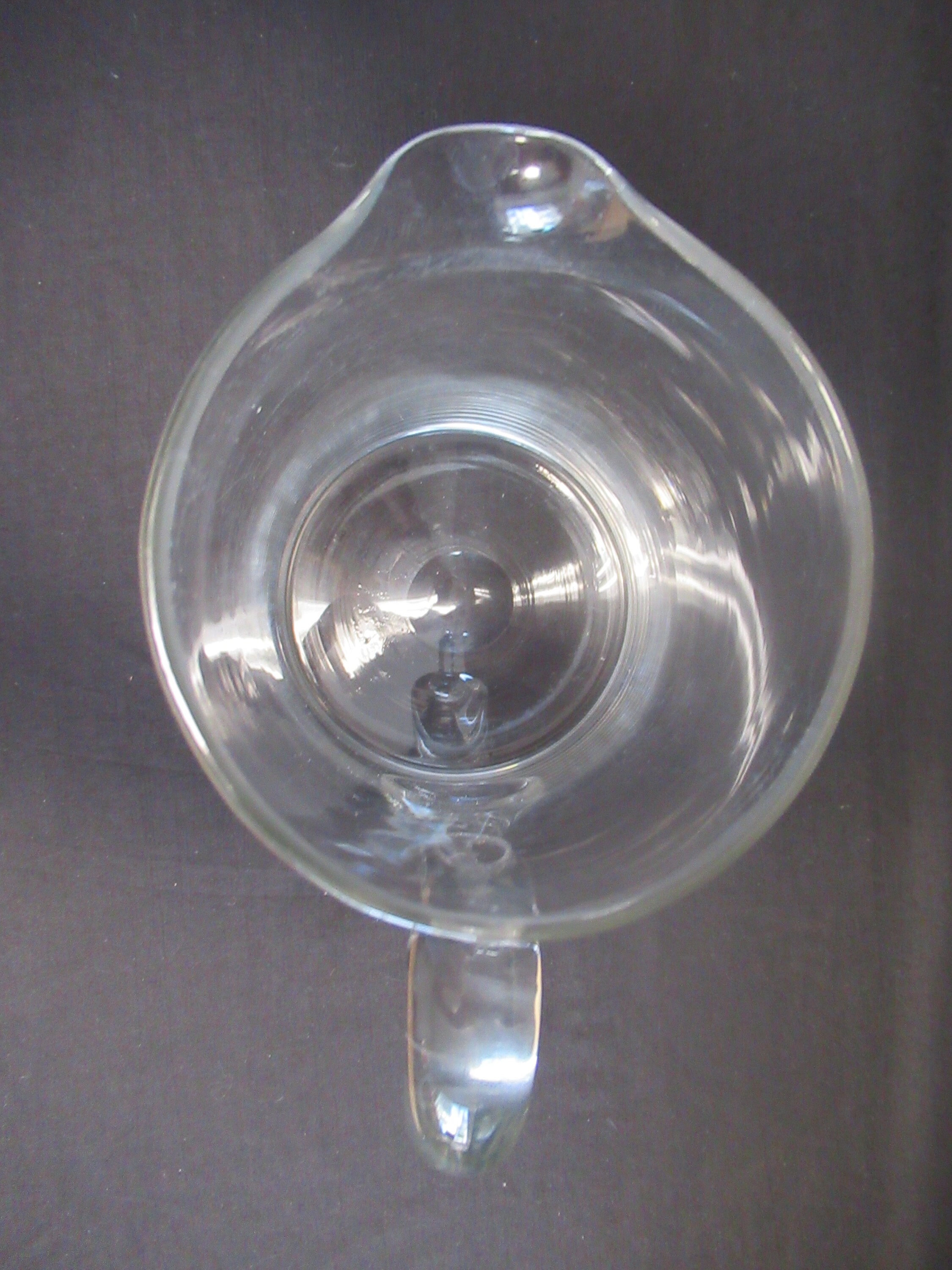 Vintage Rare Tankard Pitcher Clear Glass Attached Handle Pour - Etsy