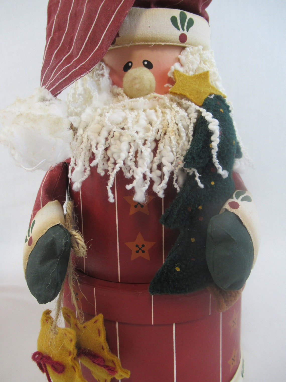 Lot of 2 Vintage 3 Tier Stacking Nesting Boxes Santa Claus Father ...