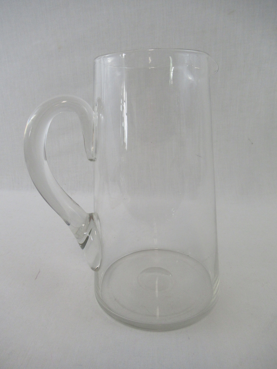 Vintage Rare Tankard Pitcher Clear Glass Attached Handle Pour Spout ...