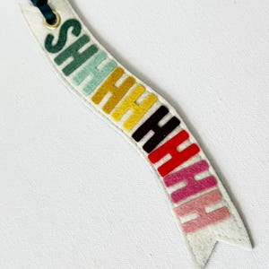 Felt 'shh' Bookmark: Handmade Book Lover Gift - Etsy