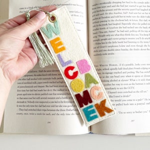 Welcome Back Felt Bookmark: Handmade Book Lover Gift - Etsy