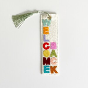 Welcome Back Felt Bookmark: Handmade Book Lover Gift - Etsy