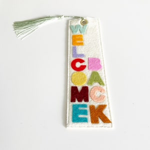 Welcome Back Felt Bookmark: Handmade Book Lover Gift - Etsy