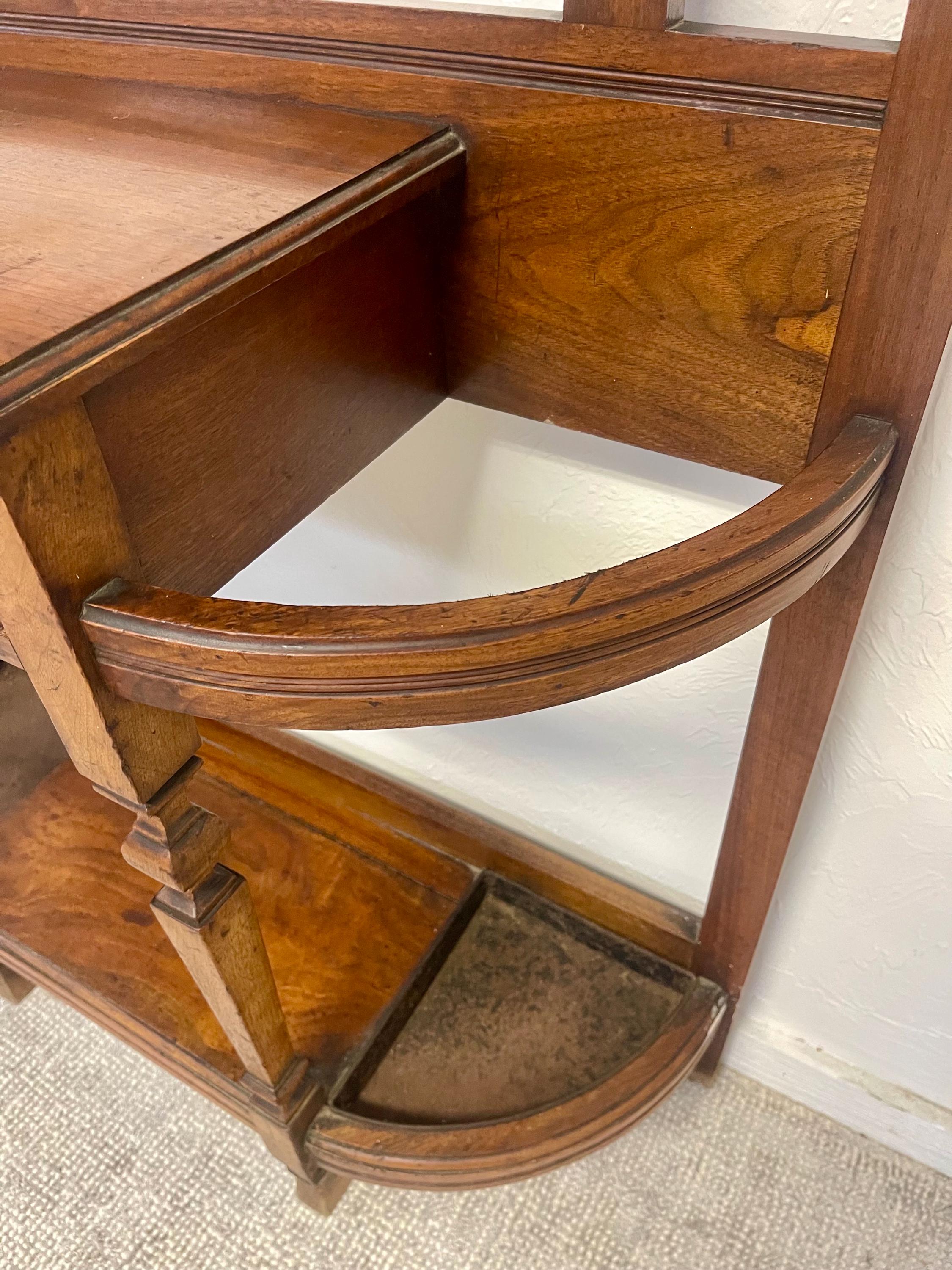 Antique British Edwardian Hall Stand - Etsy