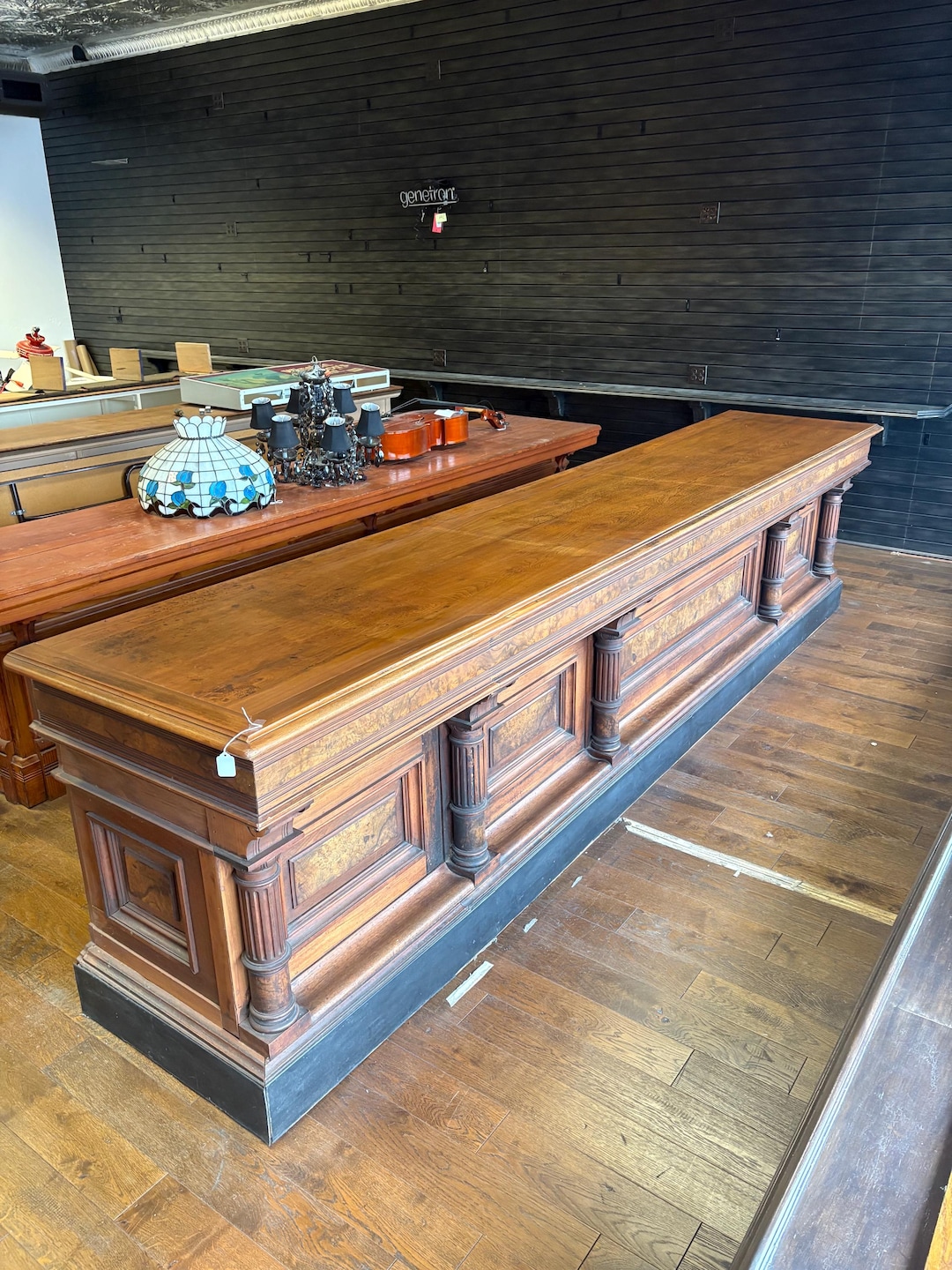 Antique English Walnut Drug Store Counter - Etsy