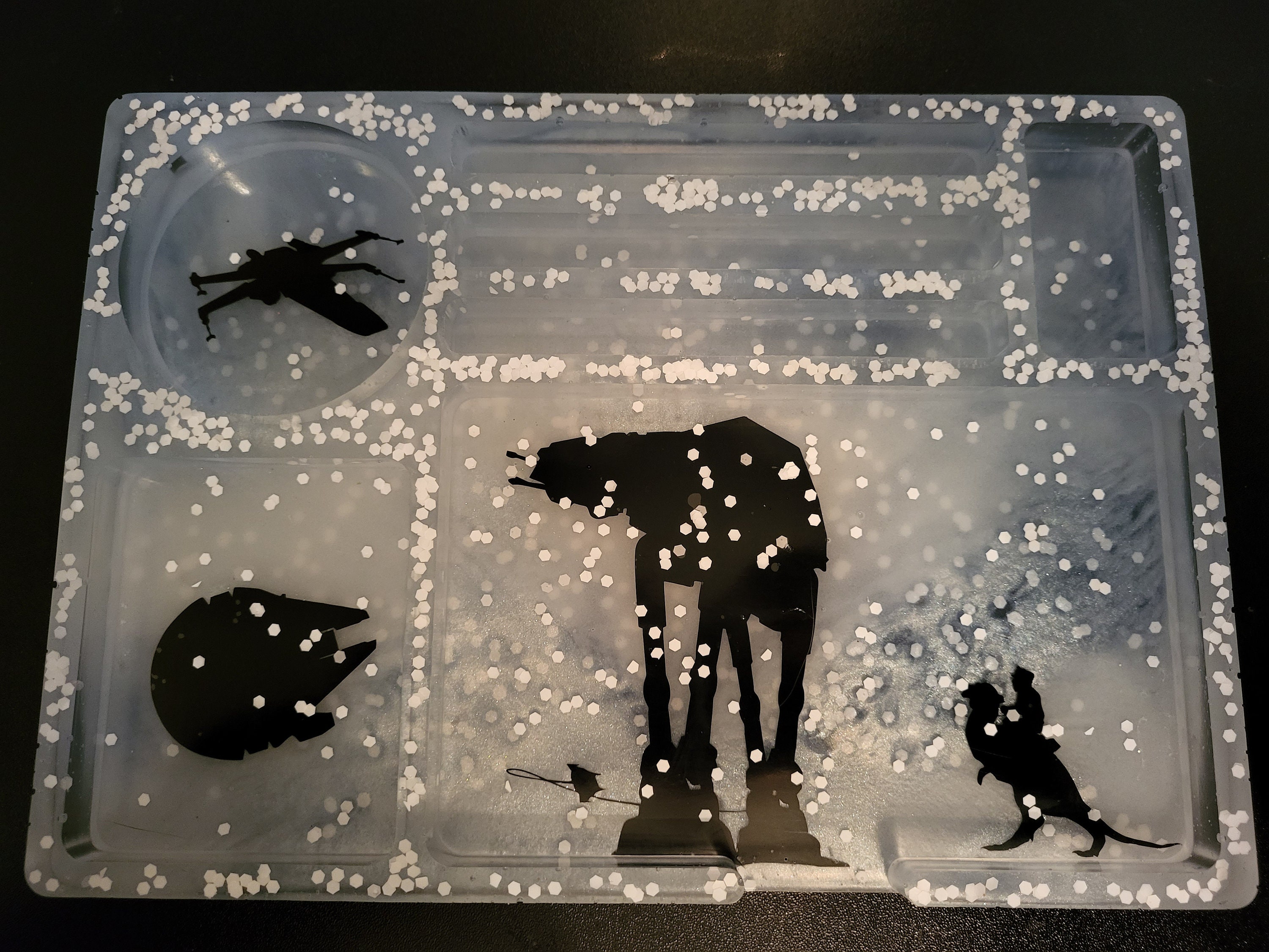 Battle of Hoth Star Wars Glow in the Dark Rolling Tray and - Etsy