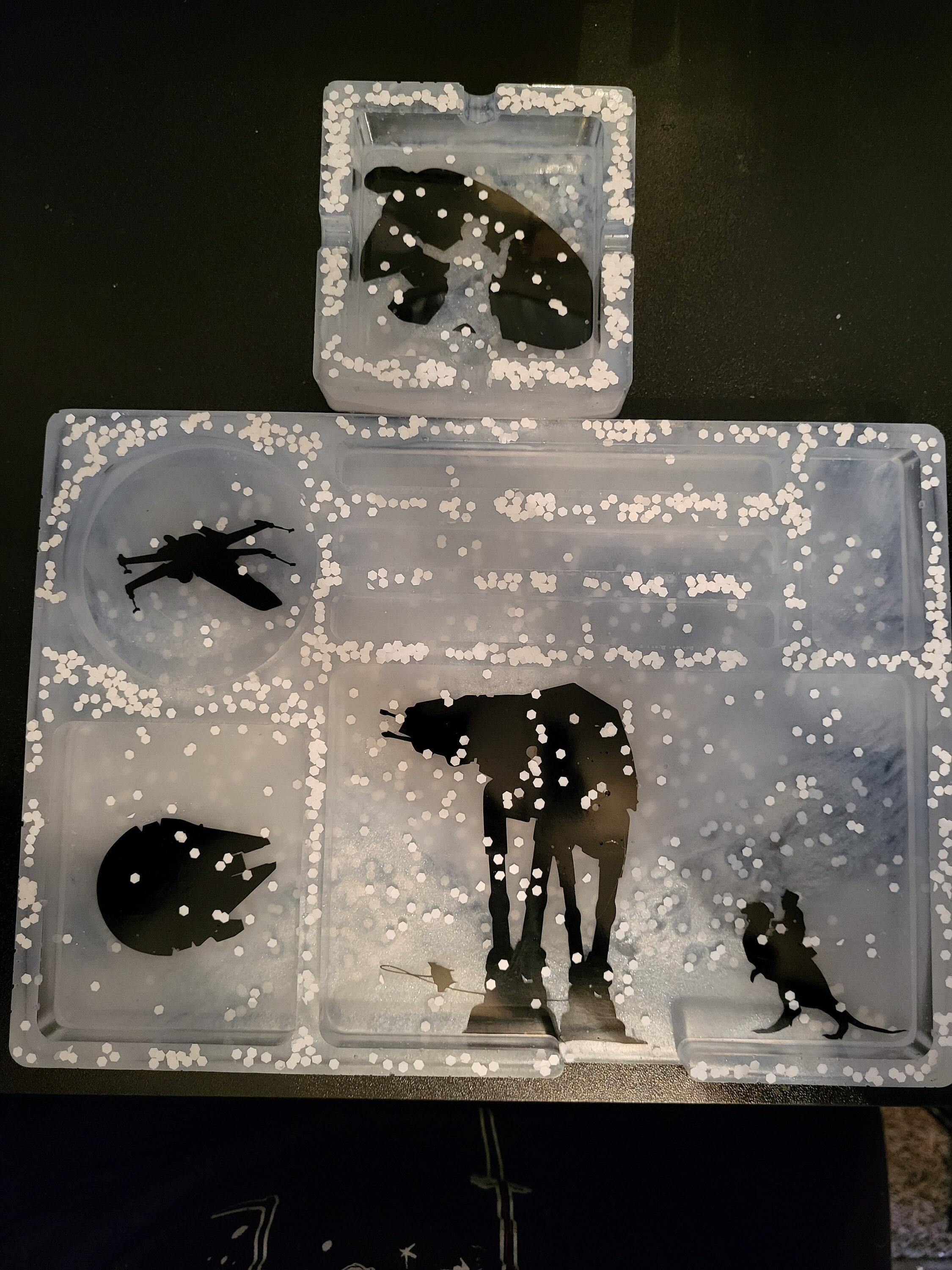 Battle of Hoth Star Wars Glow in the Dark Rolling Tray and - Etsy