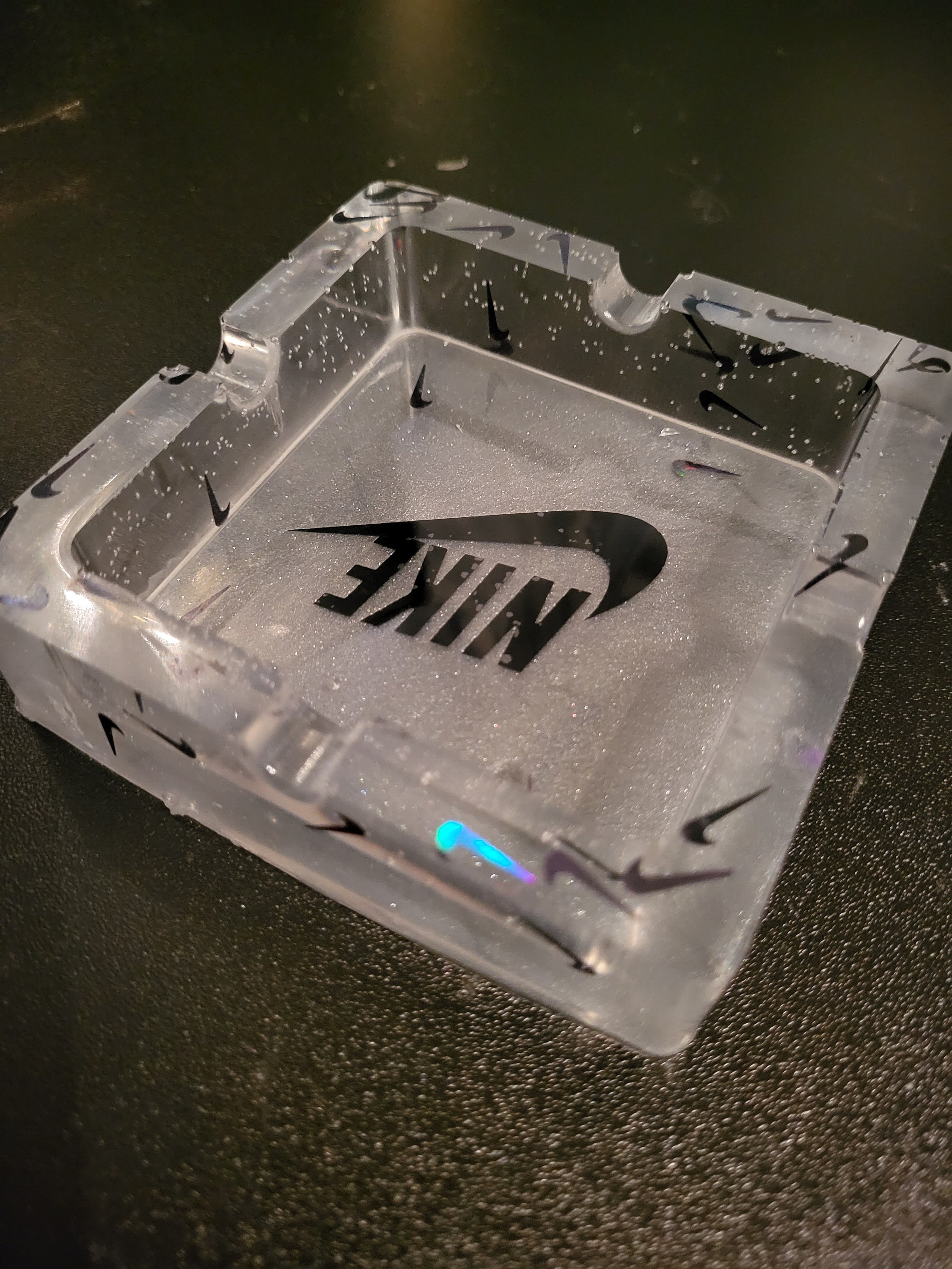 Just Did It Ashtray With Holographic Swoosh Glitter FAN ART - Etsy