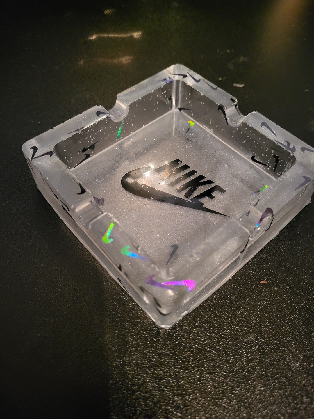 Just Did It Ashtray With Holographic Swoosh Glitter FAN ART - Etsy