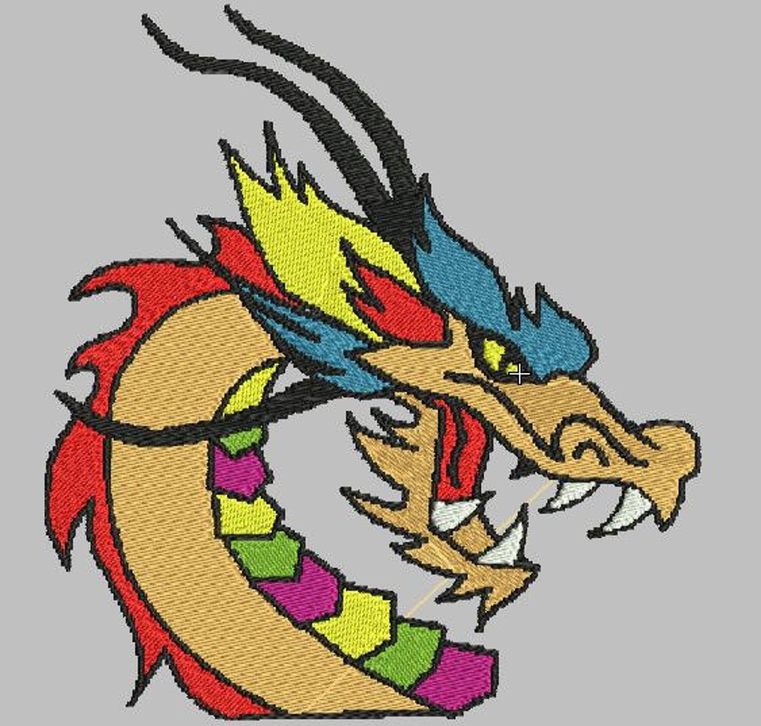 DRAGON EMBROIDERY FILE in 3 Sizes - Etsy