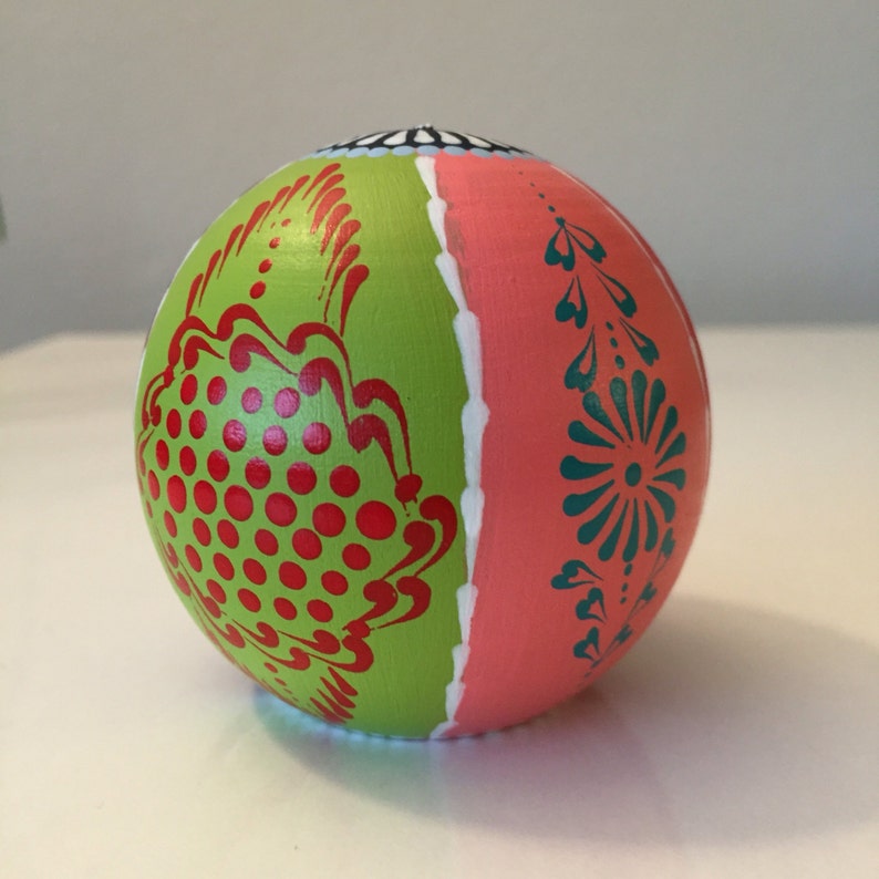 Rainbow Decorative Wooden Ball - Etsy