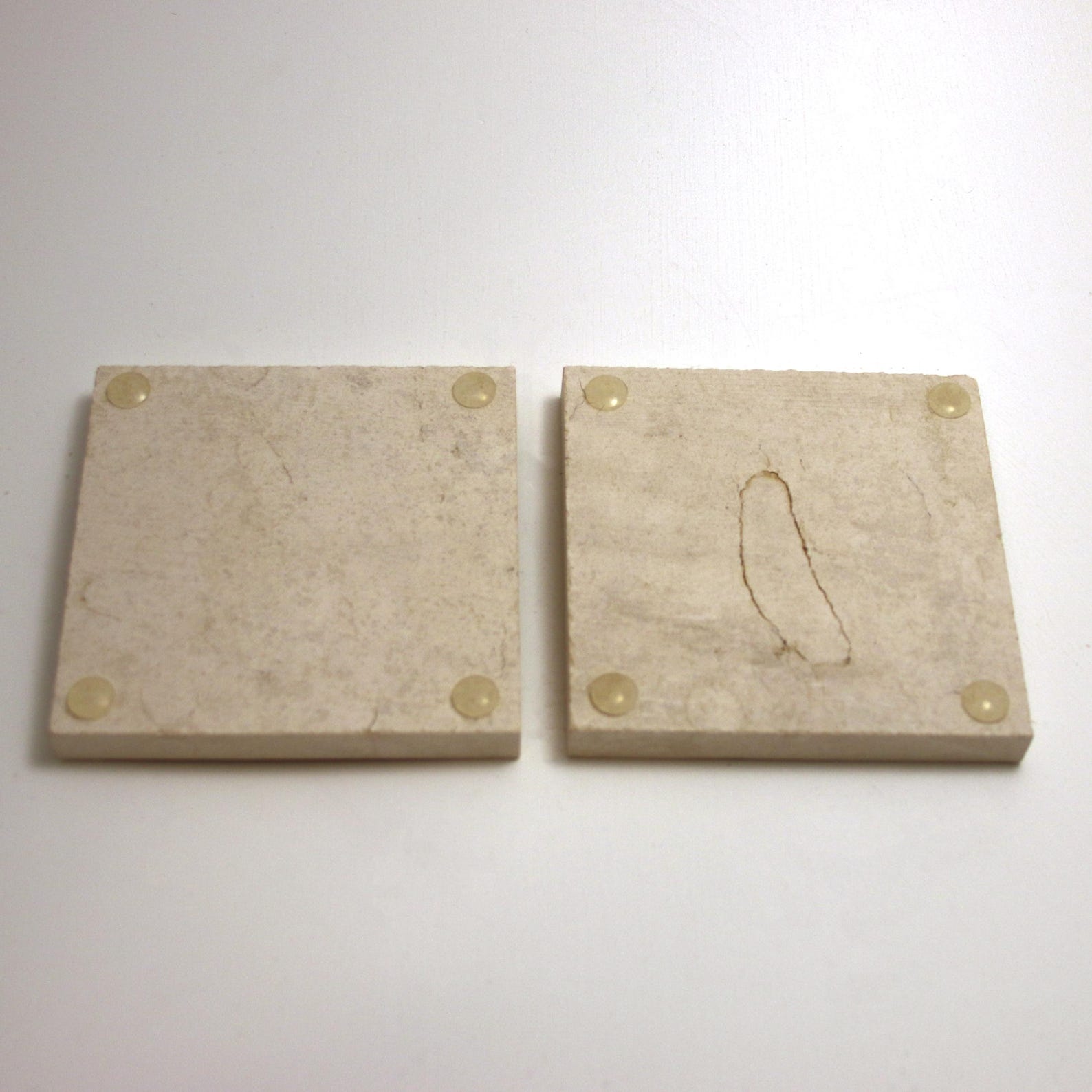 Set of 2 Silver Rock Coasters, Rock Coasters, Geology Coasters, Orange ...