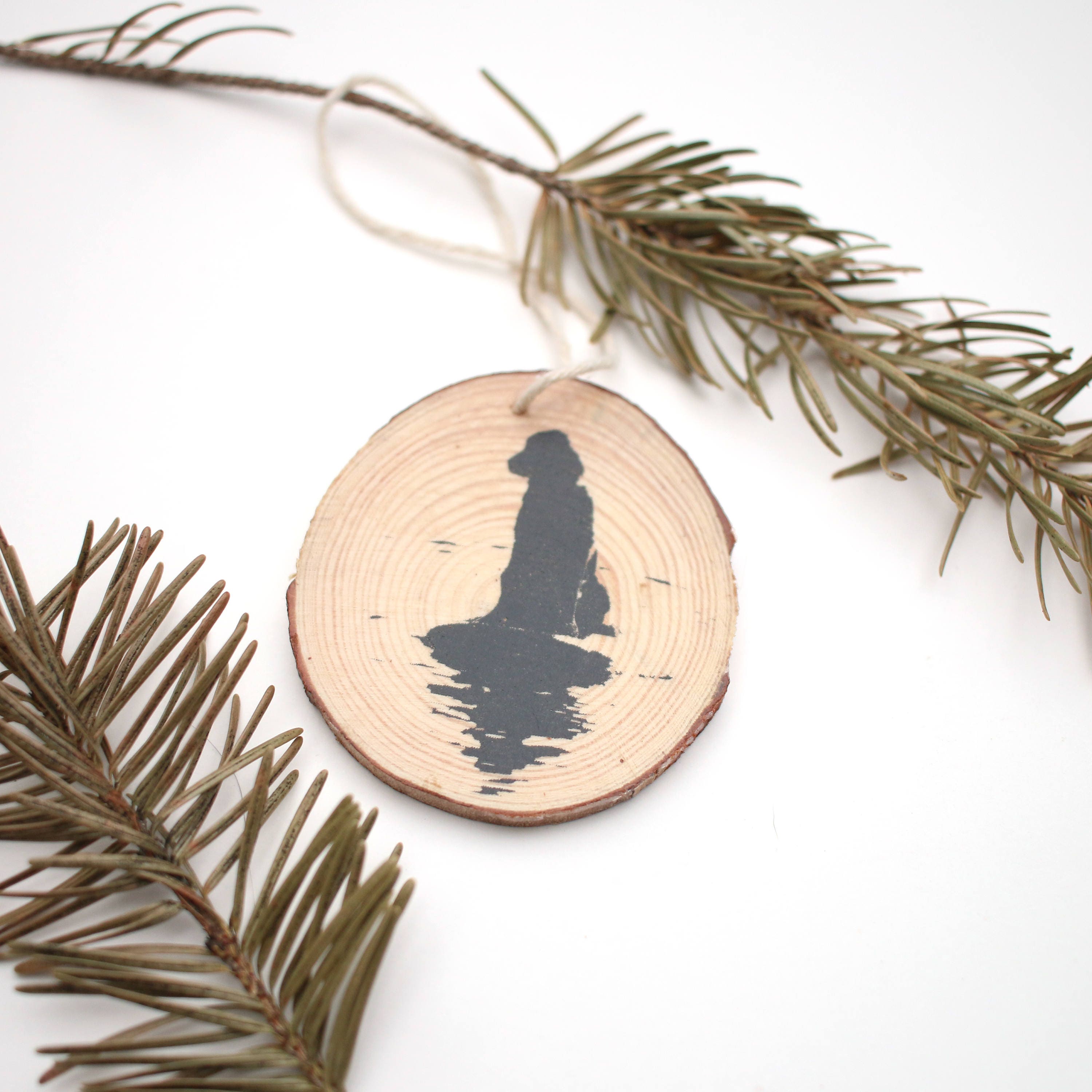 Dog Surfing Ornament, Wood Ornament, Christmas Gift, Christmas Tree ...