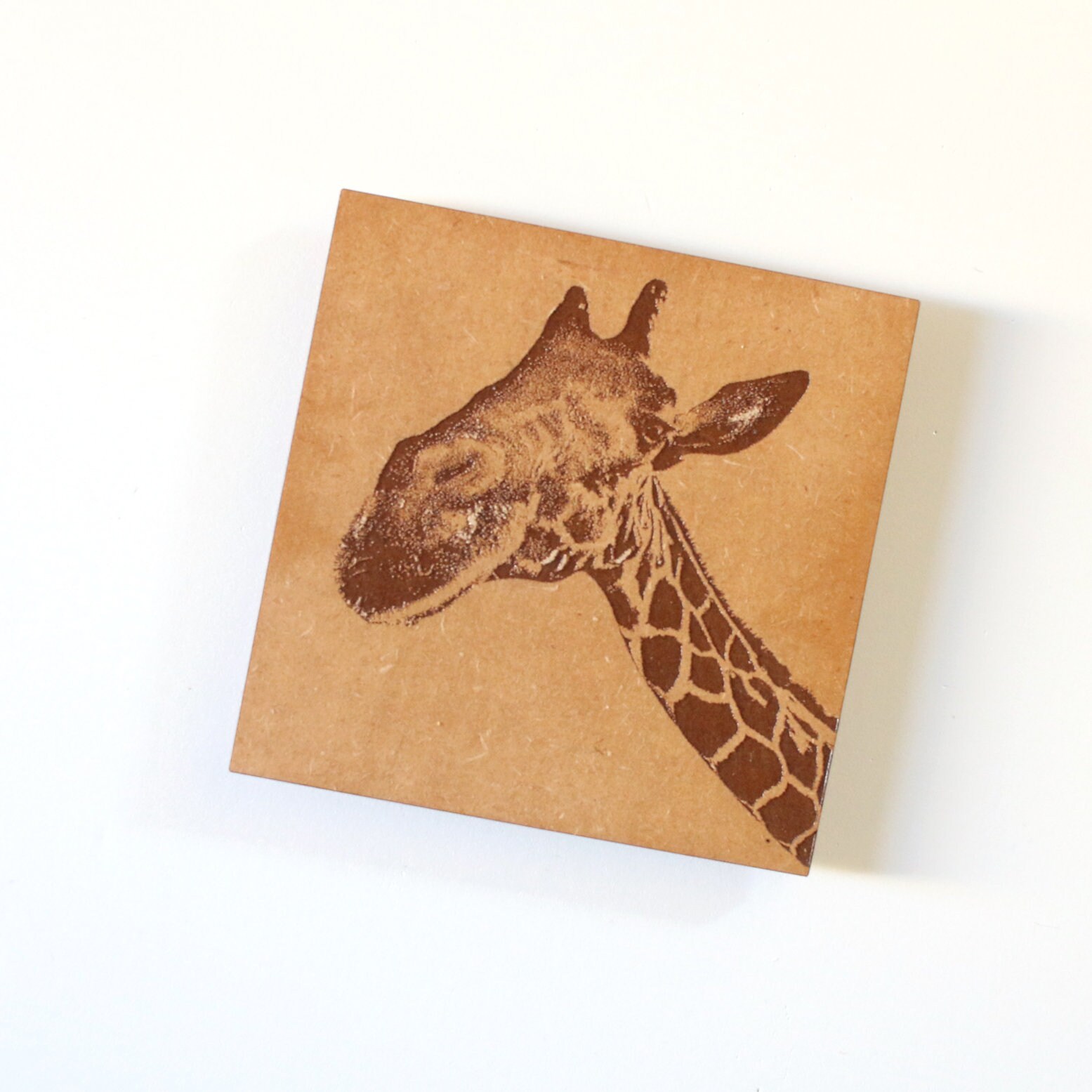 Giraffe Coaster, Wood Coaster, Animal Coaster, Wildlife Coaster, Tea ...