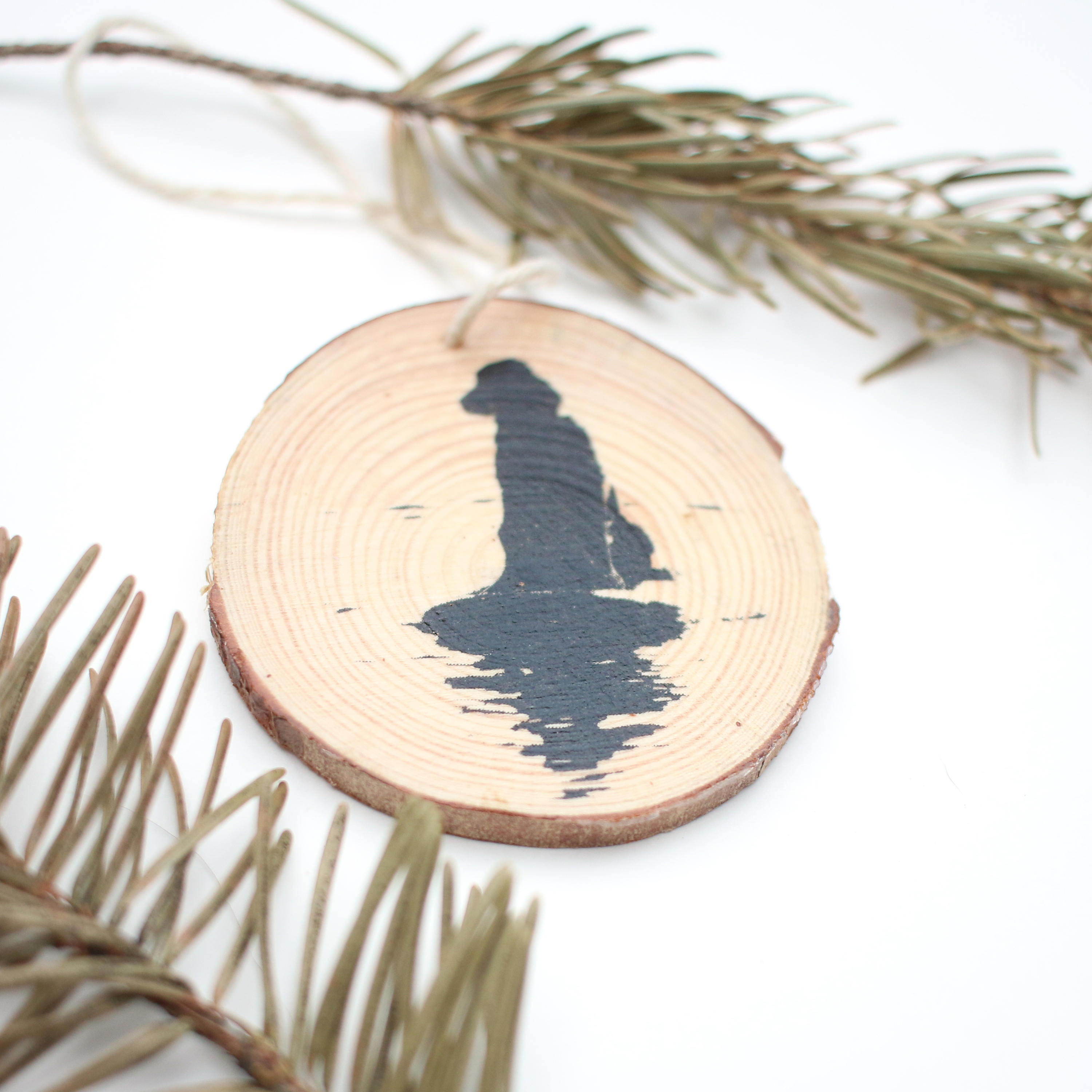 Dog Surfing Ornament, Wood Ornament, Christmas Gift, Christmas Tree ...