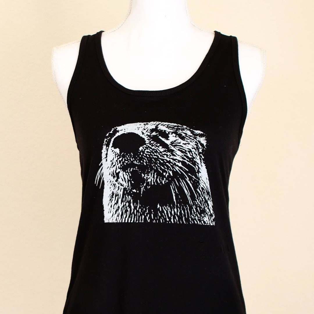 CLEARANCE River Otter Tank Top, Otter Shirt, Wildlife Tank, Animal ...