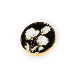 Flower Motif Lapel Pin Soft Enamel Floral Jewelry Style Pin - Etsy
