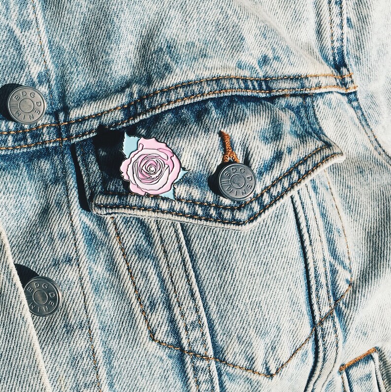 Paradise Rose Lapel Enamel Pin Flower Pin Soft Enamel Pin - Etsy Canada